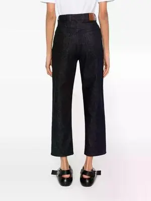 Moncler Logo Patch Tapered Leg Jeans