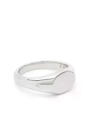 Tom Wood Joe Polished Signet Band Ring - Silver