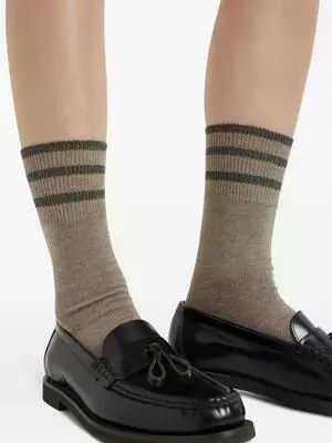 Brunello Cucinelli Stripe-detailing Socks - Brown