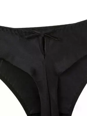 FLEUR DU MAL Luxe Thong - Black