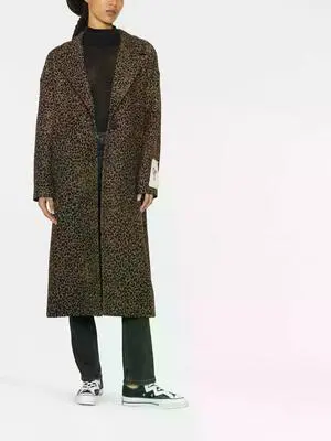GOLDEN GOOSE Leopard-print Wool Blend Coat