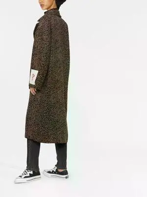 GOLDEN GOOSE Leopard-print Wool Blend Coat