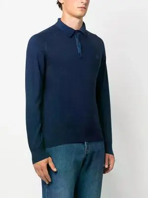 Etro Logo-embroidered Knitted Polo Shirt