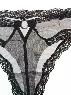 FLEUR DU MAL Sheer Tulle Thong