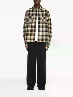 Off-White Plaid Flannel Shirt - Neutrals