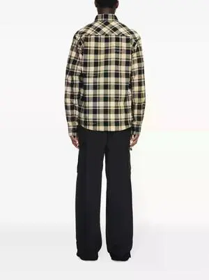 Off-White Plaid Flannel Shirt