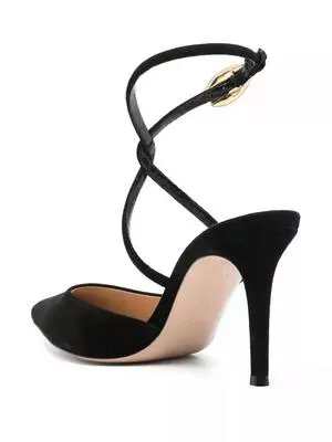 GIANVITO ROSSI Suede Pumps With Ankle Strap