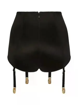 Dolce & Gabbana Dg-logo High-waisted Satin Briefs - Black