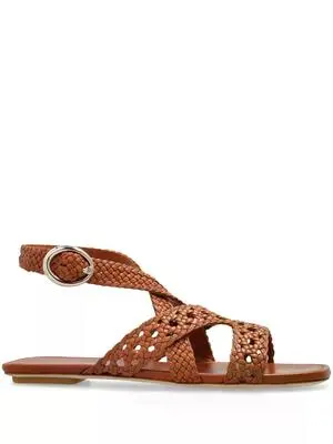 STUART WEITZMAN Thea Flat Sandals - Brown