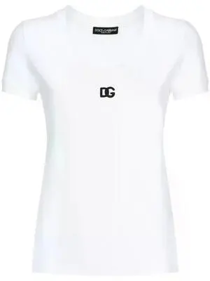 Dolce & Gabbana Logo-embroidered Cotton-blend T-shirt