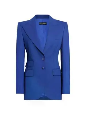 Dolce & Gabbana Single-breasted Wool-blend Blazer - Blue
