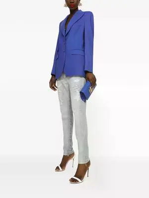 Dolce & Gabbana Single-breasted Wool-blend Blazer - Blue