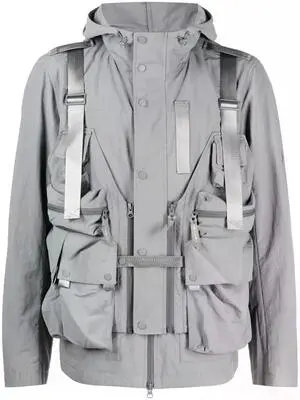 SPOONYARD Detachable-panel Hooded Jacket - Grey