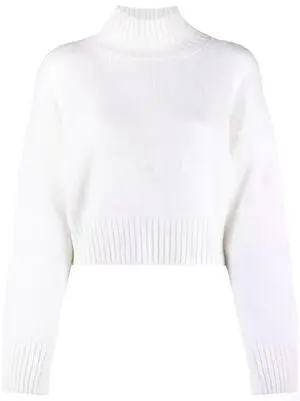 Fabiana Filippi Mock Neck Wool Jumper - White