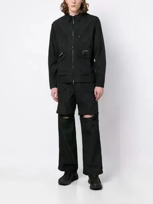 SPOONYARD Classic-collar Lightweight Shirt Jacket - Black