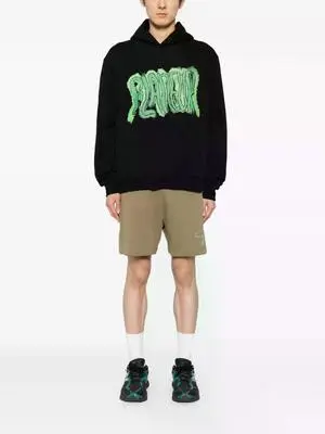 FLANEUR Logo Detail Cotton Shorts