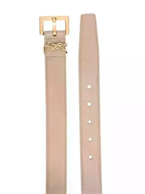 Saint Laurent Monogram Belt - Neutrals