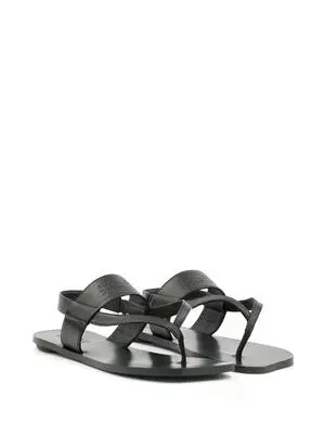 MAISON MARGIELA Leather Logo Debossed Sandals