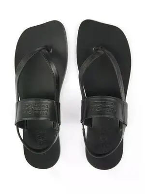 MAISON MARGIELA Leather Logo Debossed Sandals