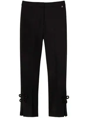 TWINSET Floral Appliqué Cropped Trousers