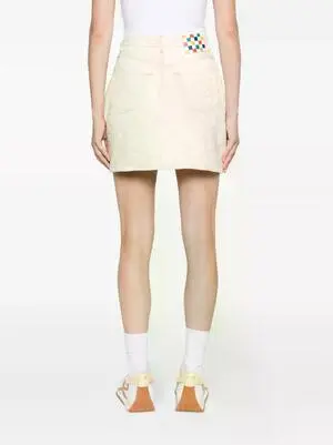 Casablanca Monogram-jacquard Denim A-line Skirt