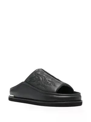 TOGA VIRILIS Embroidered Leather Sandals
