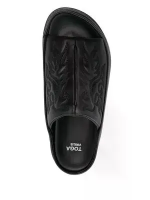TOGA VIRILIS Embroidered Leather Sandals