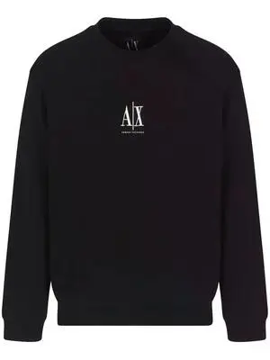 Armani Exchange Logo-embroidered Sweatshirt - Black