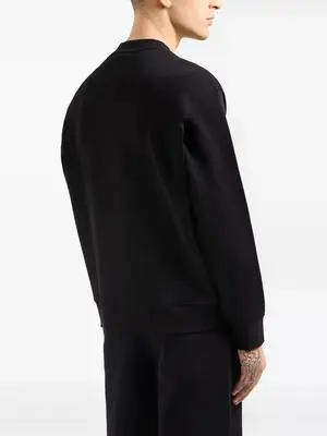 Armani Exchange Logo-embroidered Sweatshirt - Black