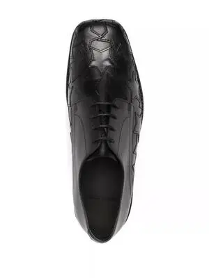 STEFAN COOKE Leather Star Patch Derby Shoes