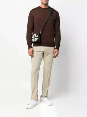 PT TORINO Mid-rise Tapered Chinos - Neutrals