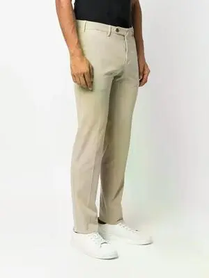 PT TORINO Mid-rise Tapered Chinos - Neutrals