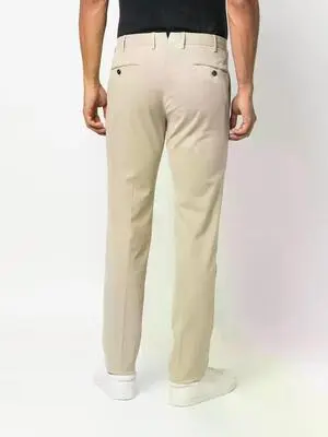 PT TORINO Mid-rise Tapered Chinos - Neutrals