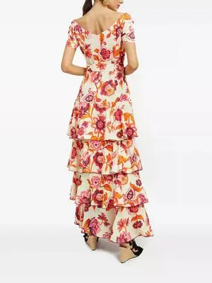 La DoubleJ Flamenco Tiered Maxi Dress