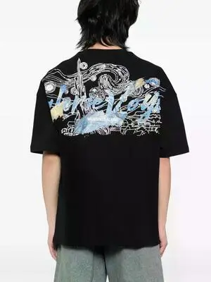 MUSIUM DIV. Graphic-print T-shirt - Black