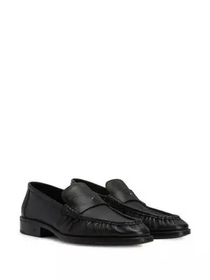 GIUSEPPE ZANOTTI Almond-toe Leather Loafers