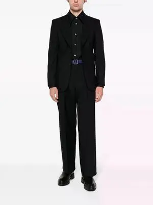 SUNFLOWER Single-breasted Wool Blazer - Black
