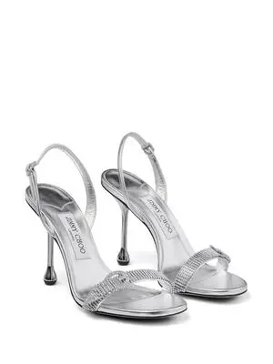 JIMMY CHOO 95mm Tabatha Crystal Embellished Sandals