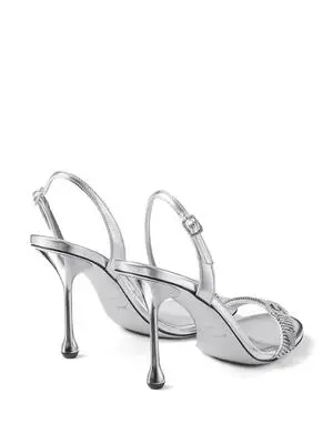JIMMY CHOO 95mm Tabatha Crystal Embellished Sandals