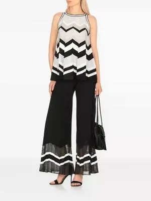 D.exterior Plissé Zigzag Print Tank Top