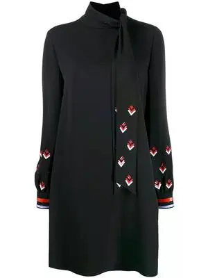 Valentino Garavani Sequin-detail Long-sleeve Dress
