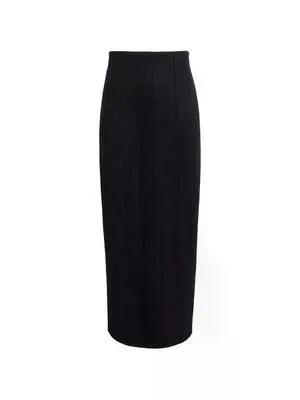 Khaite KHAITE The Loxley Pinstriped Pencil Skirt Blue