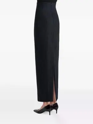 Khaite The Loxley Pinstriped Pencil Skirt - Blue