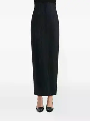 Khaite The Loxley Pinstriped Pencil Skirt - Blue