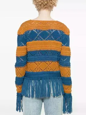 La DoubleJ Playa Cotton Jumper With Fringe Detail