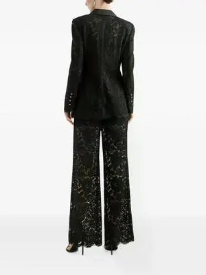 Dolce & Gabbana Lace Detail Double-breasted Blazer