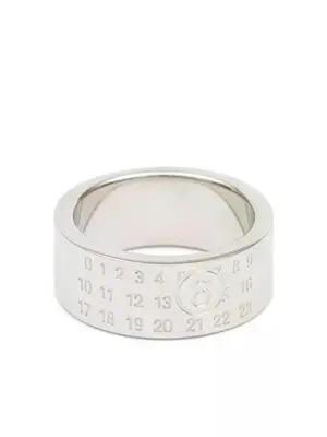 MAISON MARGIELA Numeric Engraved Polished Ring - Silver
