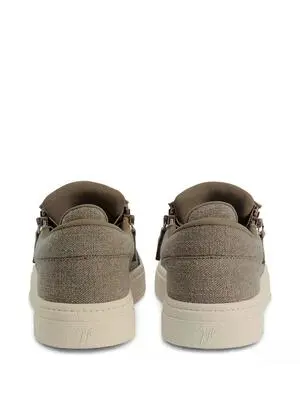 GIUSEPPE ZANOTTI Double-zip Low-top Sneakers - Brown