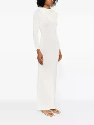 AYA MUSE Fine-knit Maxi Dress With Cowl Neck