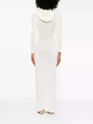 AYA MUSE Fine-knit Maxi Dress With Cowl Neck